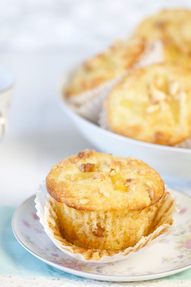 Ricotta Pineapple-Macadamia Muffins - Chips & Pepper