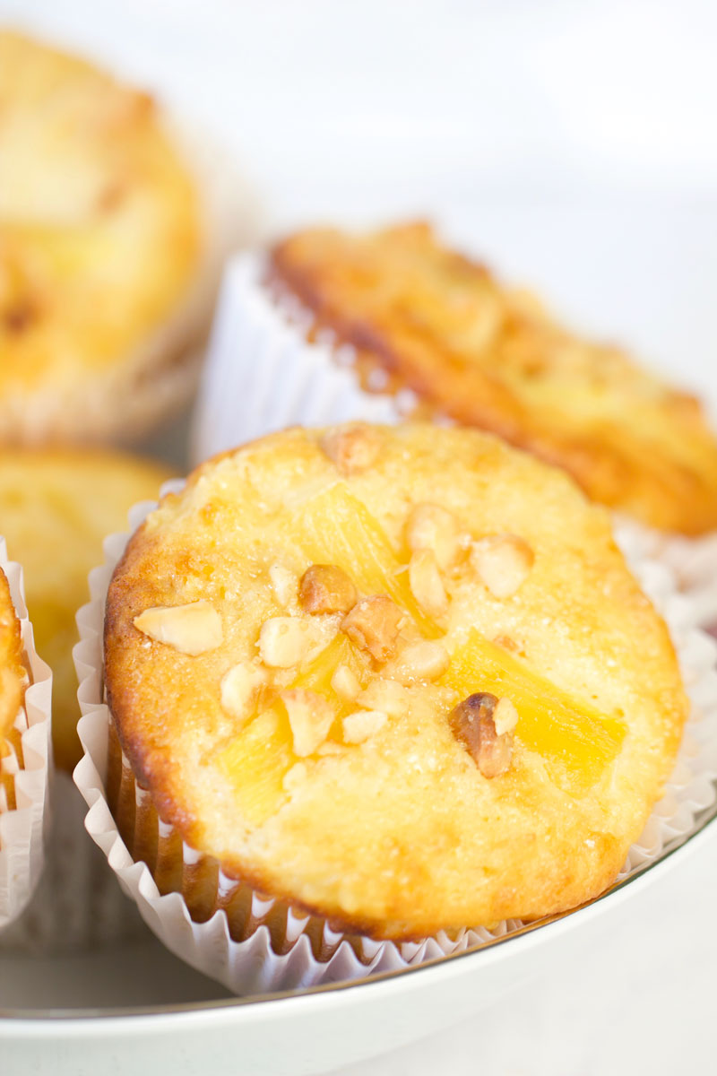 Ricotta Pineapple-Macadamia Muffins - Chips & Pepper