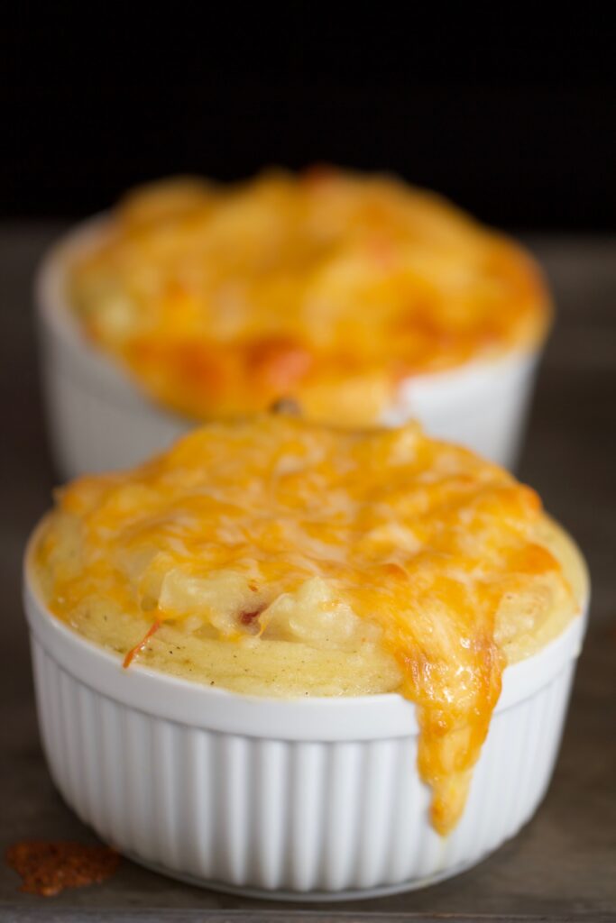 Cheesy Bacon Mashed Potato Bake - Chips & Pepper